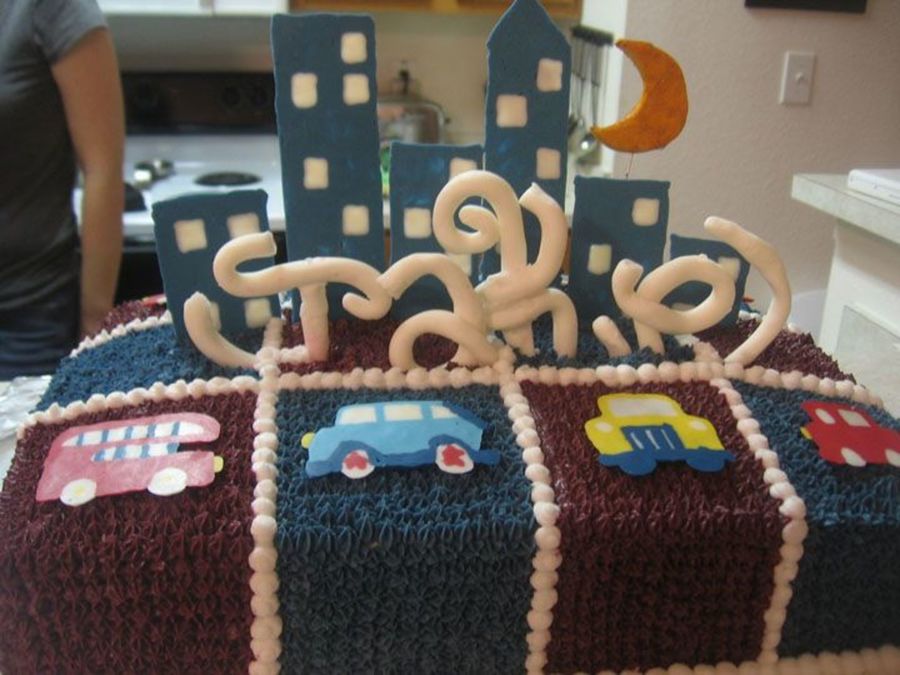Completed City Cake - CakeCentral.com