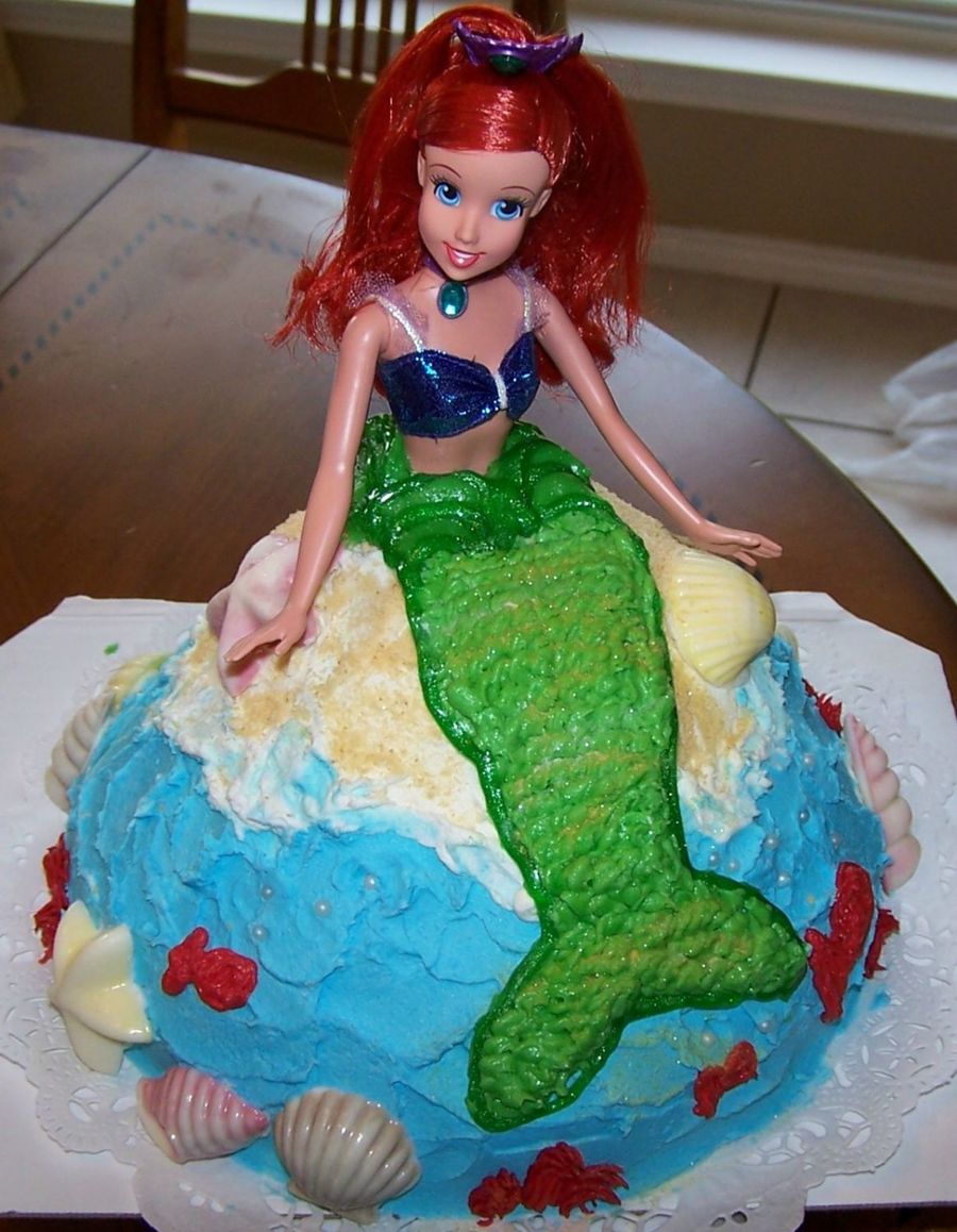Ariel Doll Cake - CakeCentral.com