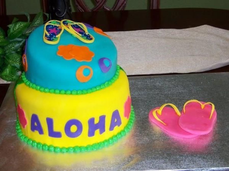 Aloha Graduation Cake - CakeCentral.com
