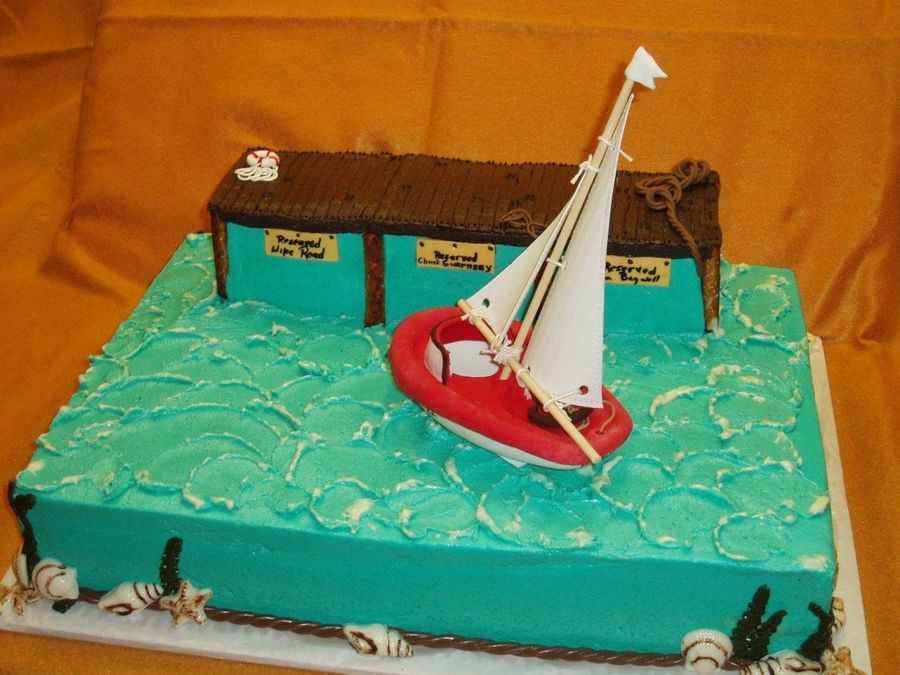 Sail Boat Retirement Cake - CakeCentral.com