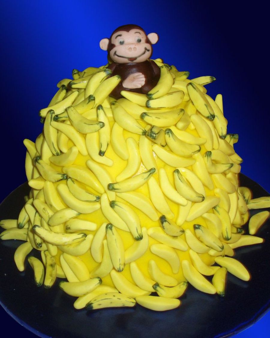 Monkey Banana Curious George Cake - CakeCentral.com