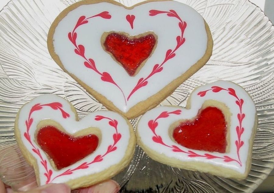Stained Glass Heart Cookies - CakeCentral.com