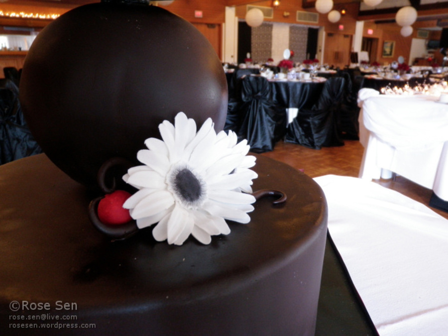 Modern Geometric Dark Chocolate Wedding Cake - CakeCentral.com