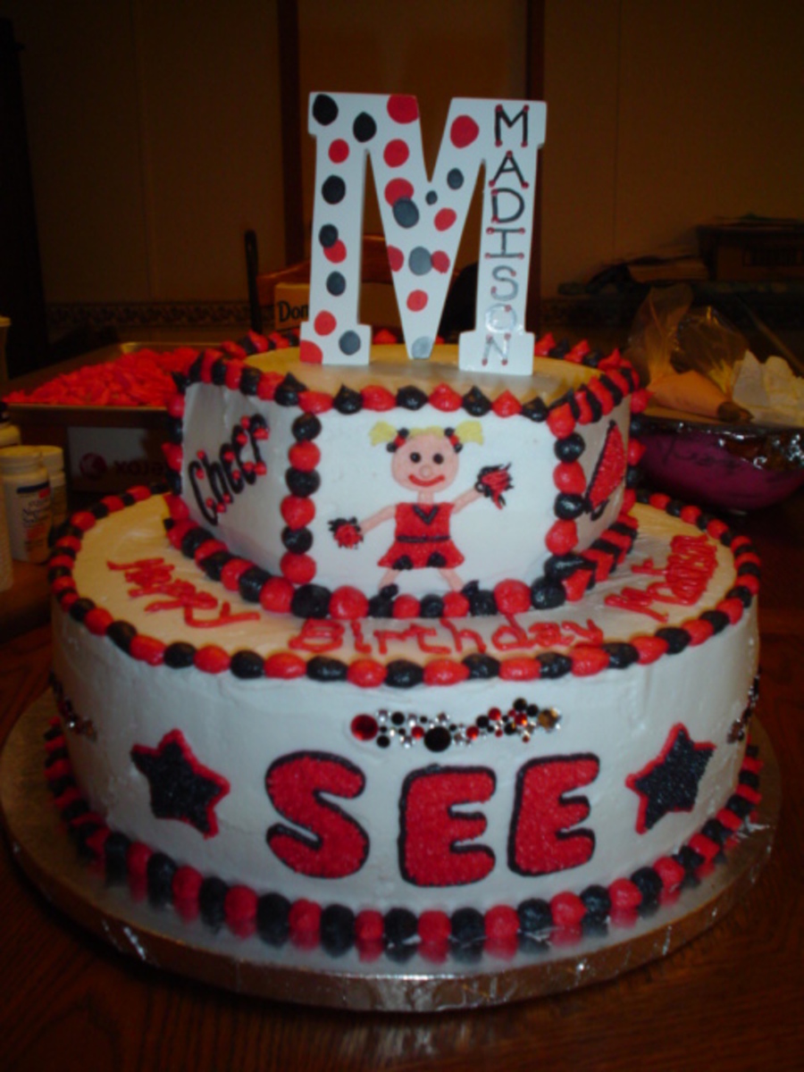 Cheerleader Cake - CakeCentral.com