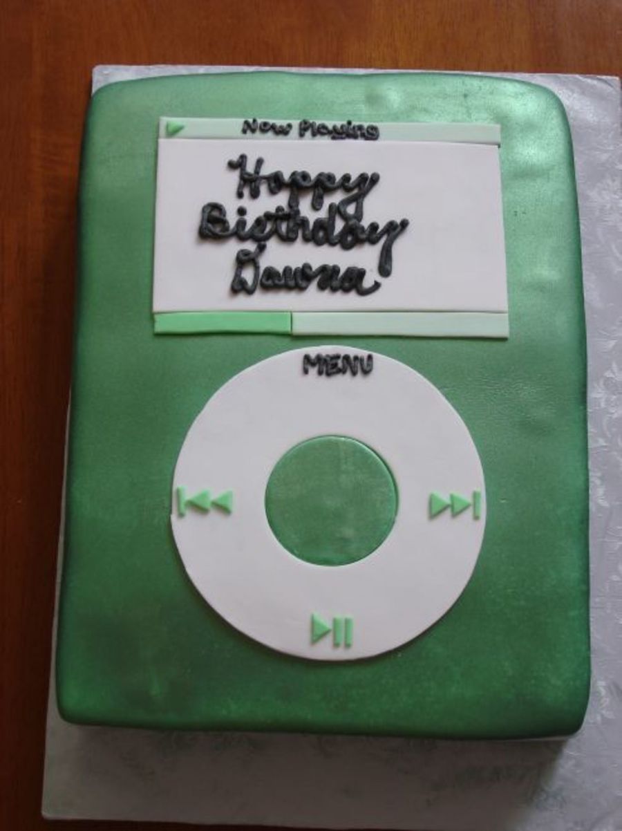 Green Ipod Birthday Cake - CakeCentral.com