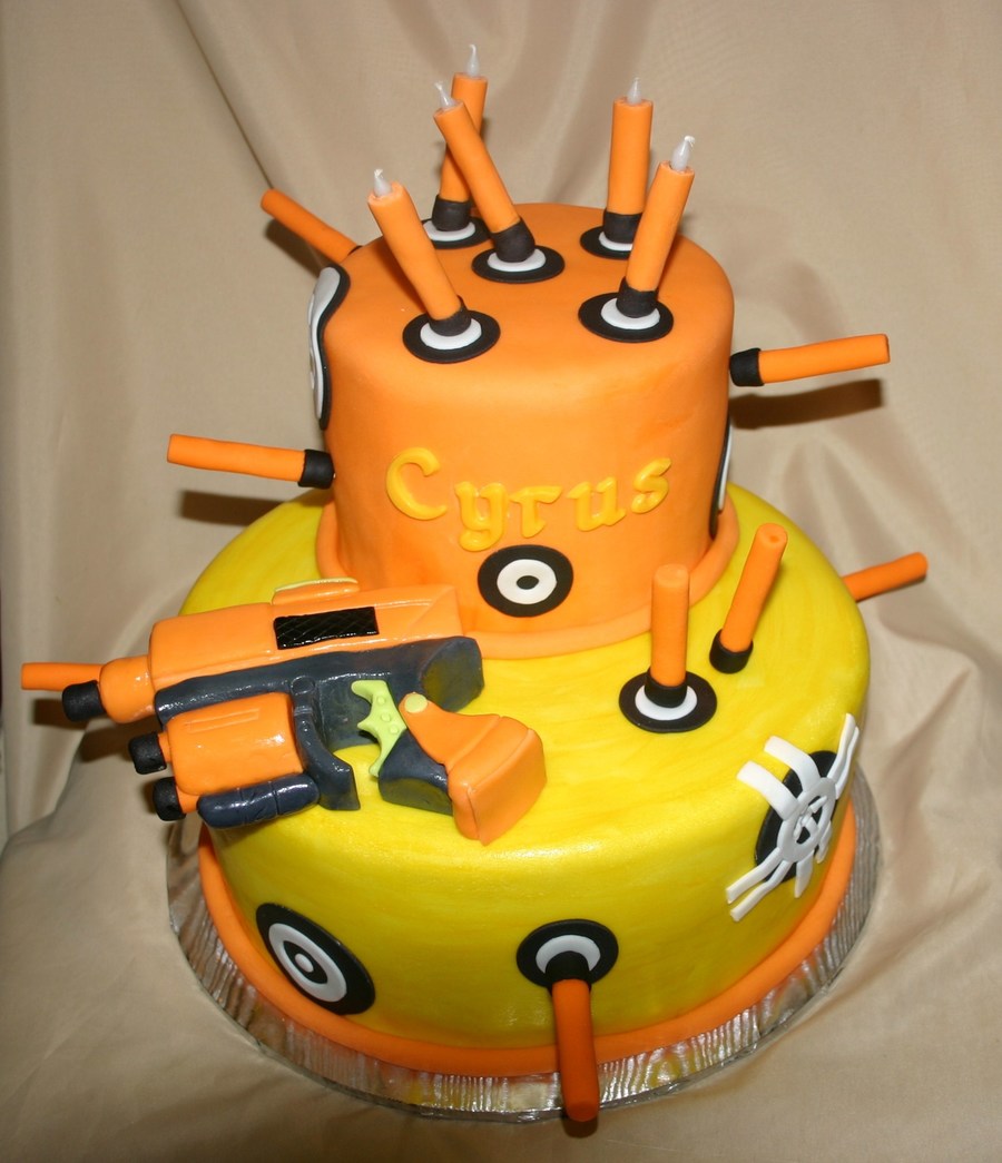 Nerf Gun Cake - CakeCentral.com