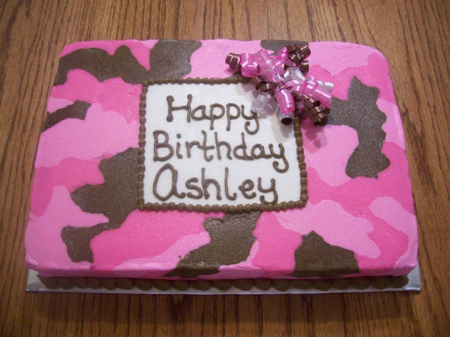 Pink And Brown Camo - CakeCentral.com