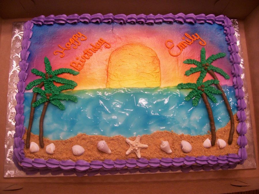 Tropical Sunset - CakeCentral.com