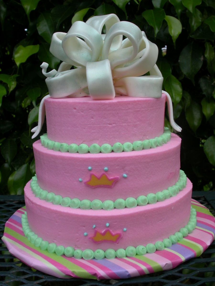 Pink And Green Princess Cake - CakeCentral.com