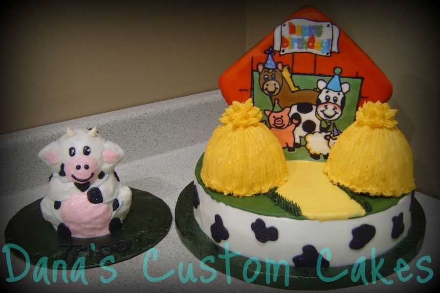 Barnyard Scene With Smash Cake - CakeCentral.com