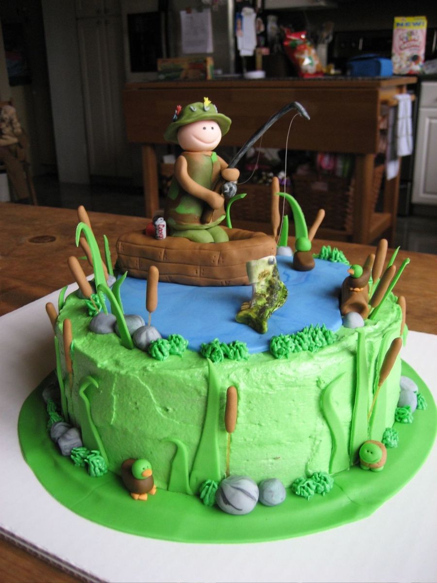 Fishing Birthday Cake - CakeCentral.com
