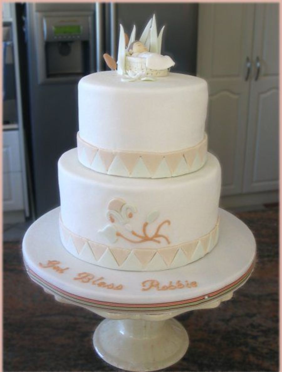 Baby Moses Baptism Cake - CakeCentral.com