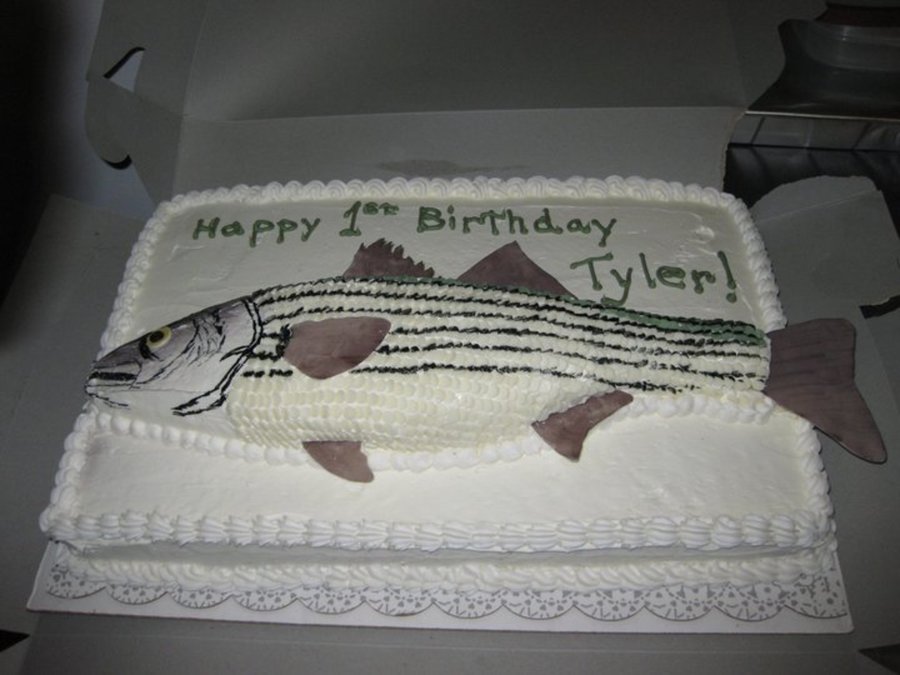 Striped Bass Birthday Cake - CakeCentral.com