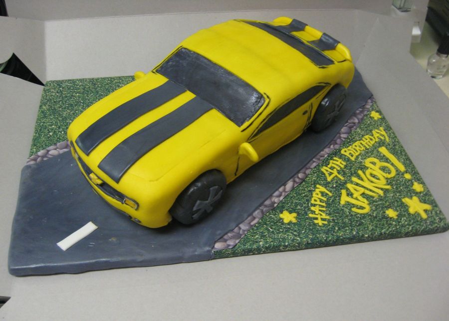 Bumblebee Camaro Transformer Car - CakeCentral.com