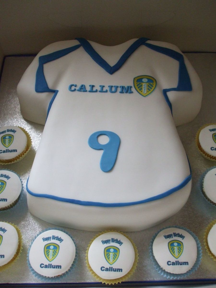Leeds United Football Shirt Cake. - CakeCentral.com