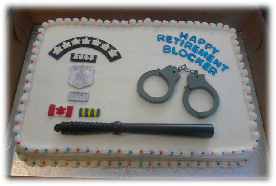 Police Retirement Cake - CakeCentral.com