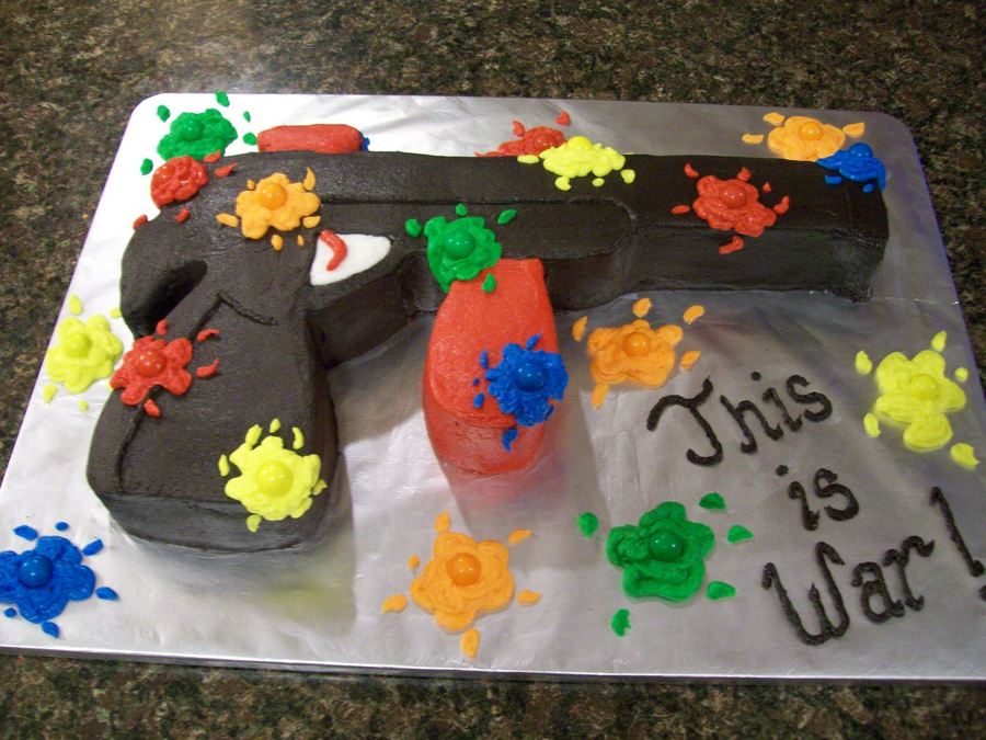 Paint Ball War - CakeCentral.com