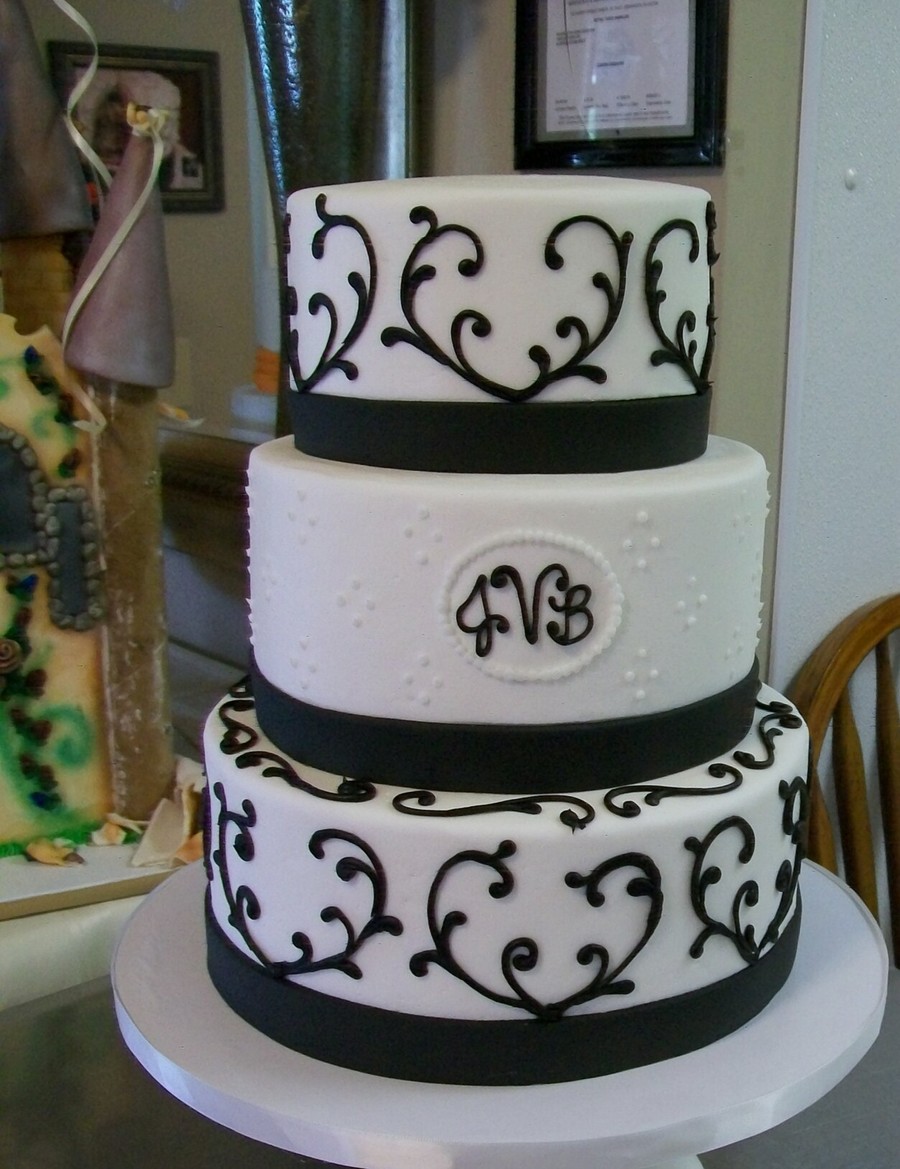 Heart Scroll 3-Tier - CakeCentral.com