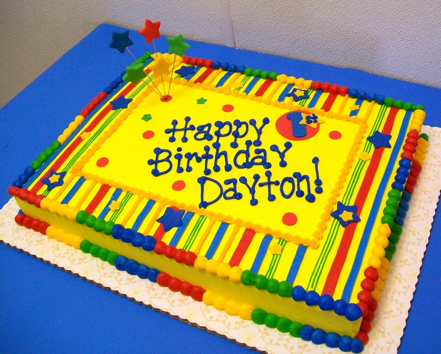 Primary Sheetcake! - CakeCentral.com