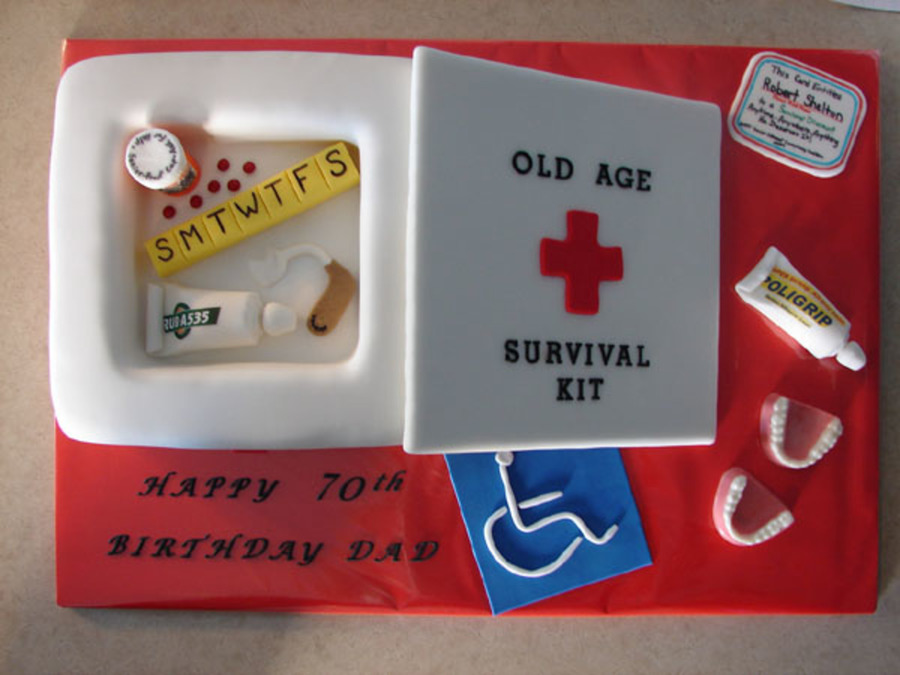 Old Age Survival Kit Cake - CakeCentral.com
