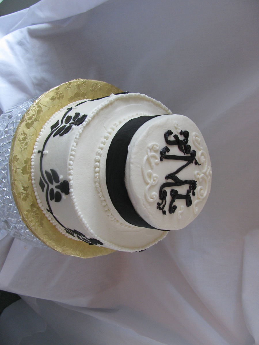 Monogram Cake - CakeCentral.com