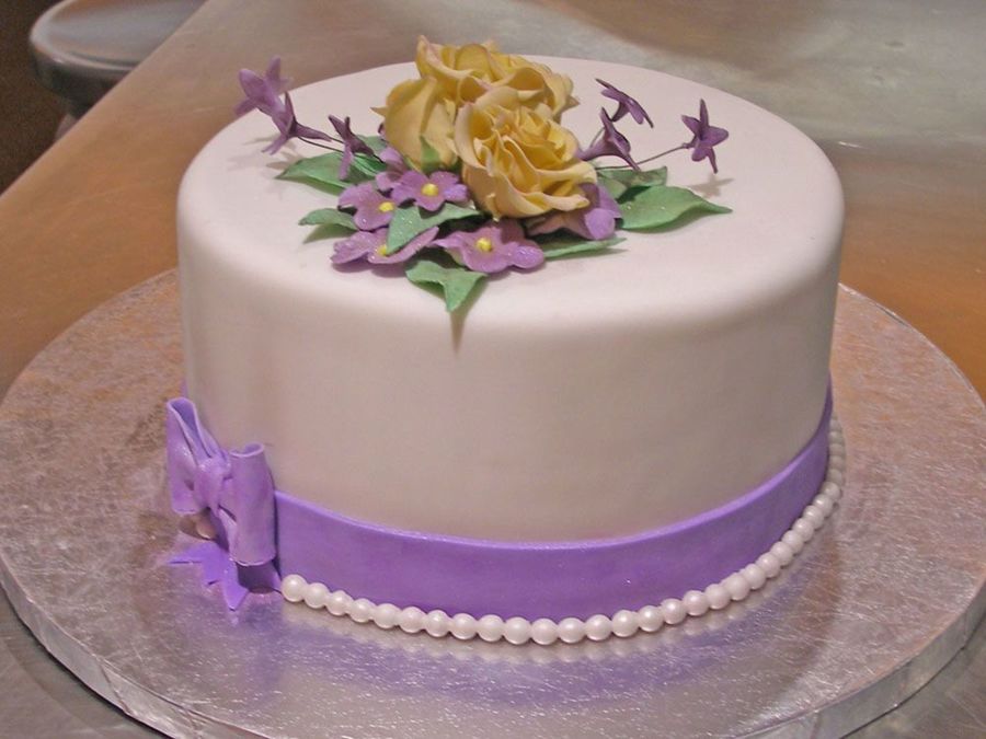 Simple Floral Birthday Cake - CakeCentral.com