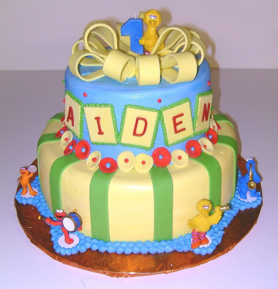 Aiden's First Birthday Cake - CakeCentral.com