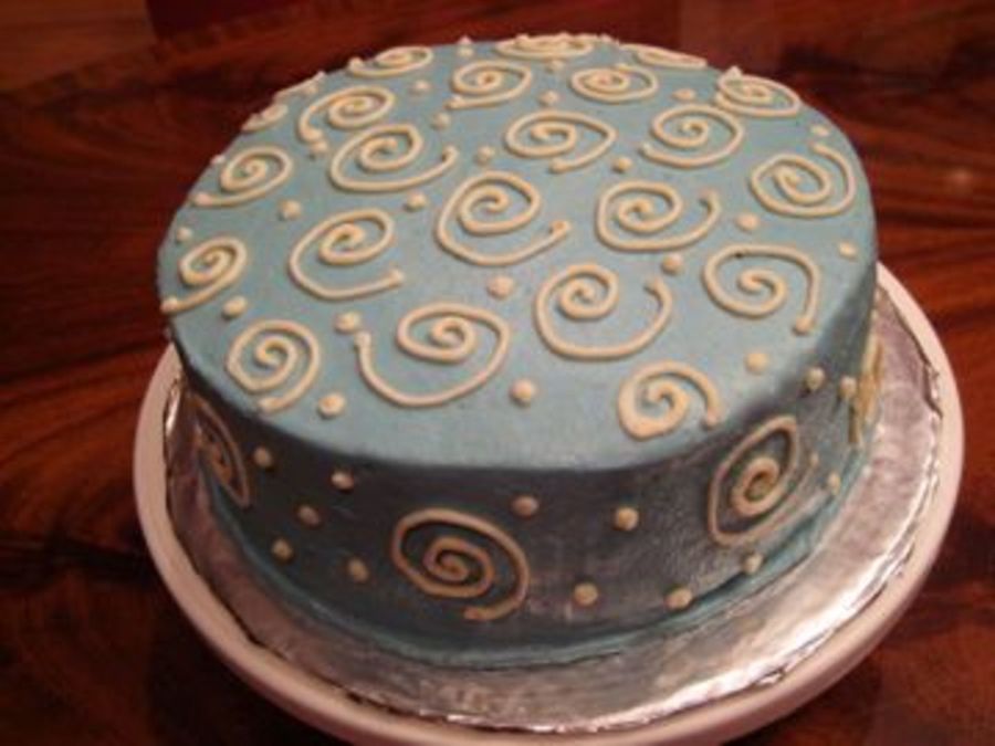 Blue Swirl Cake - CakeCentral.com