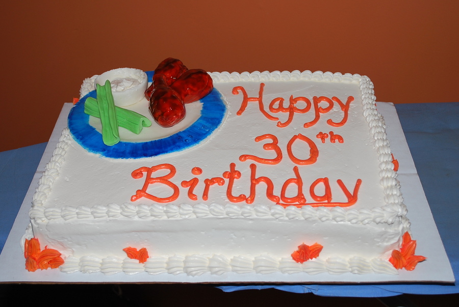 Hot Wings Birthday Cake - CakeCentral.com