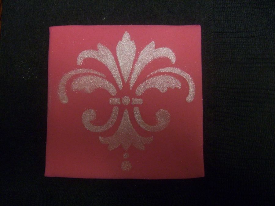 Damask Stencil In Luster Dust - CakeCentral.com