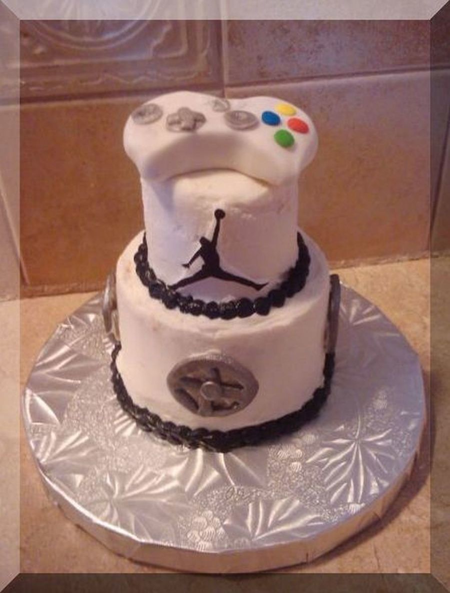 Xbox Controller, Jordan And Rims Cake - CakeCentral.com