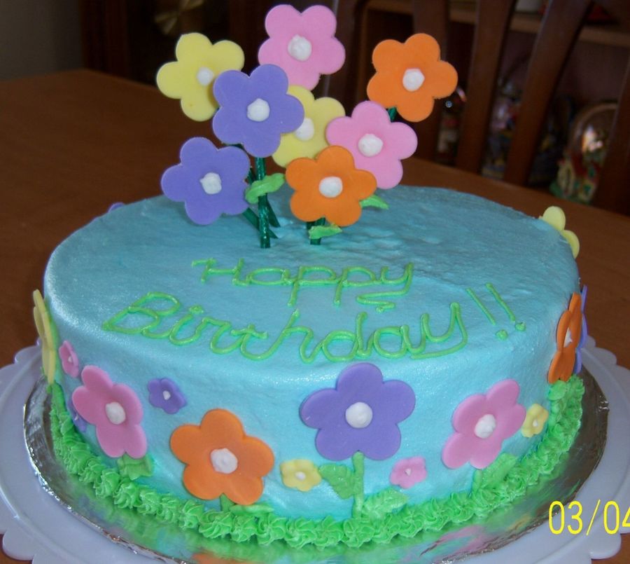 Spring Birthday Cake - CakeCentral.com