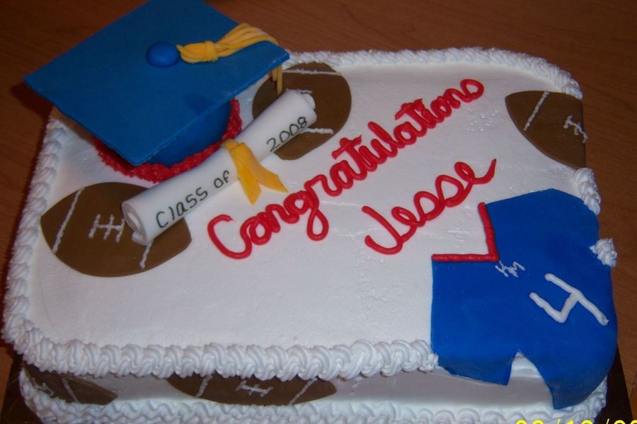 Football Graduation Cake - CakeCentral.com