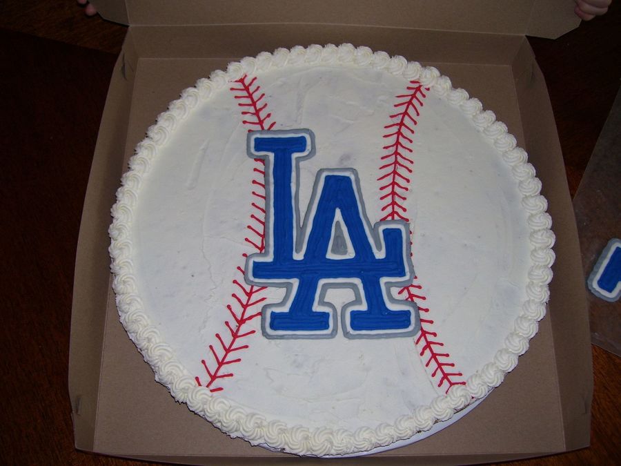 La Dodgers Cookie Cake - CakeCentral.com