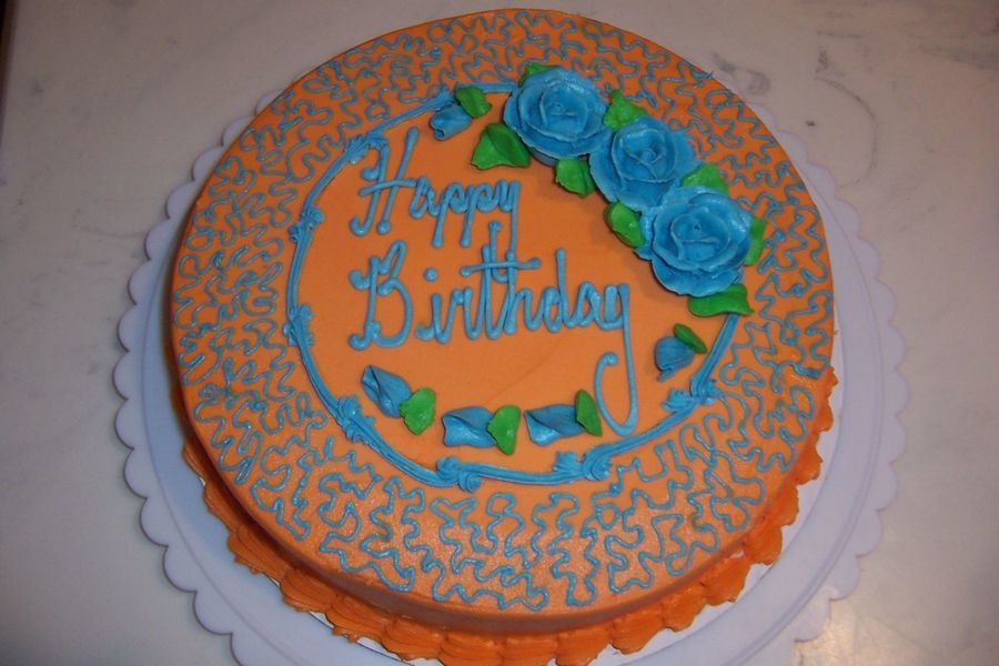 9 " Orange And Blue - CakeCentral.com
