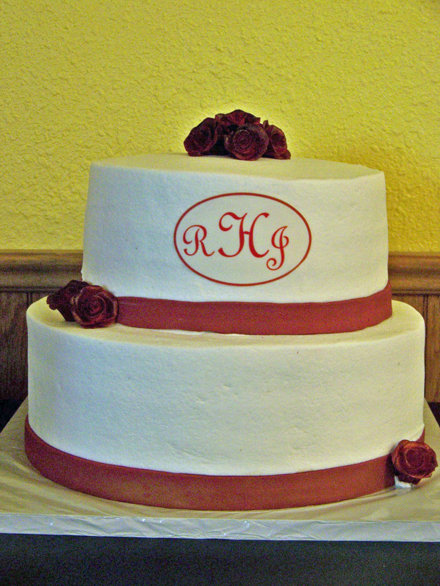 Simple Monogram Cake - CakeCentral.com