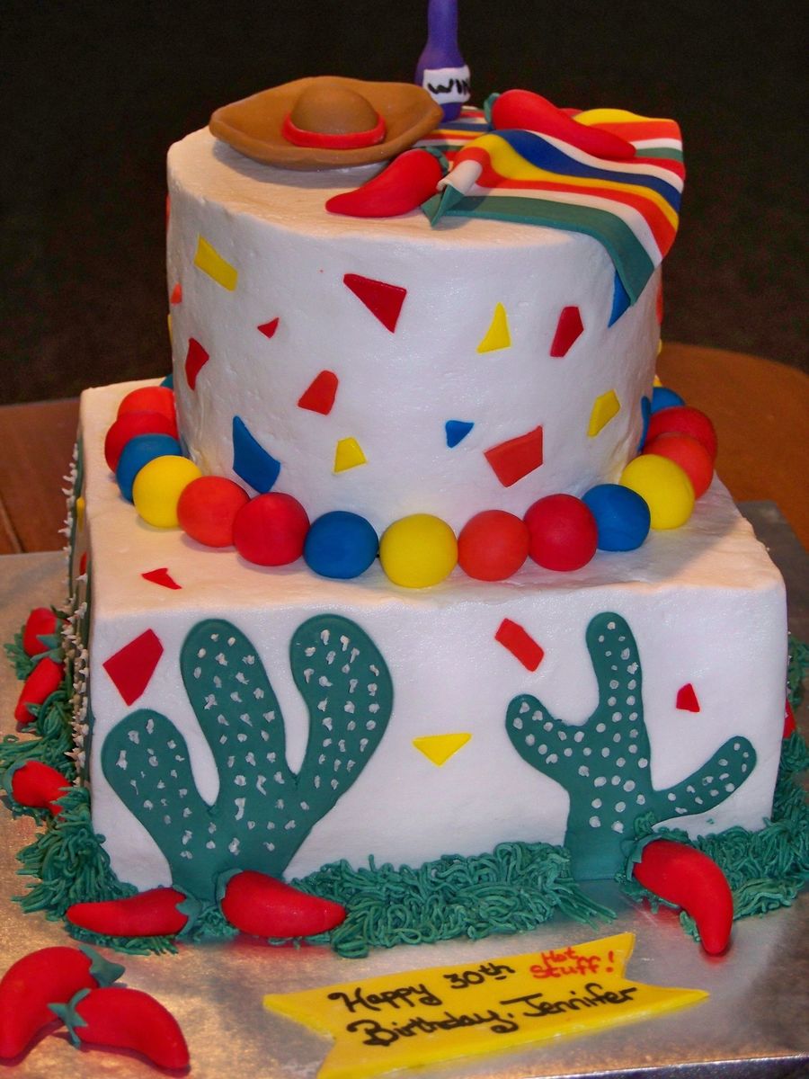 Fiesta Birthday Cake - CakeCentral.com
