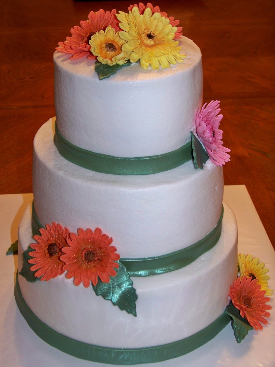 Gerbera Daisies Wedding - CakeCentral.com
