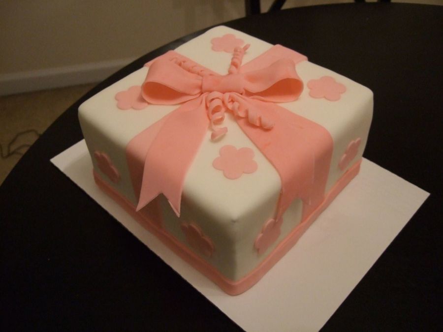 First Time With Fondant On A Square Dummy Cake - CakeCentral.com