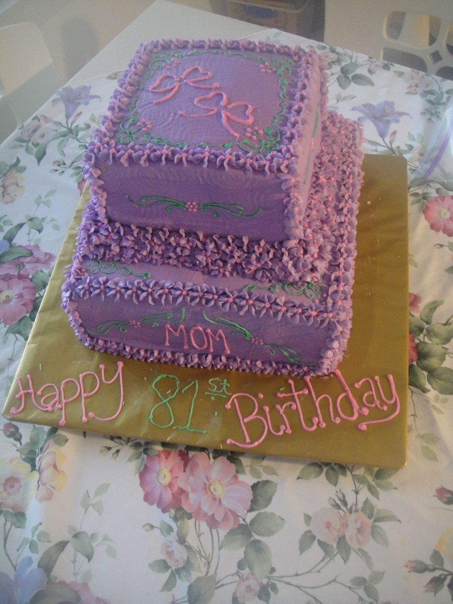 81St Birthday In Purple - CakeCentral.com