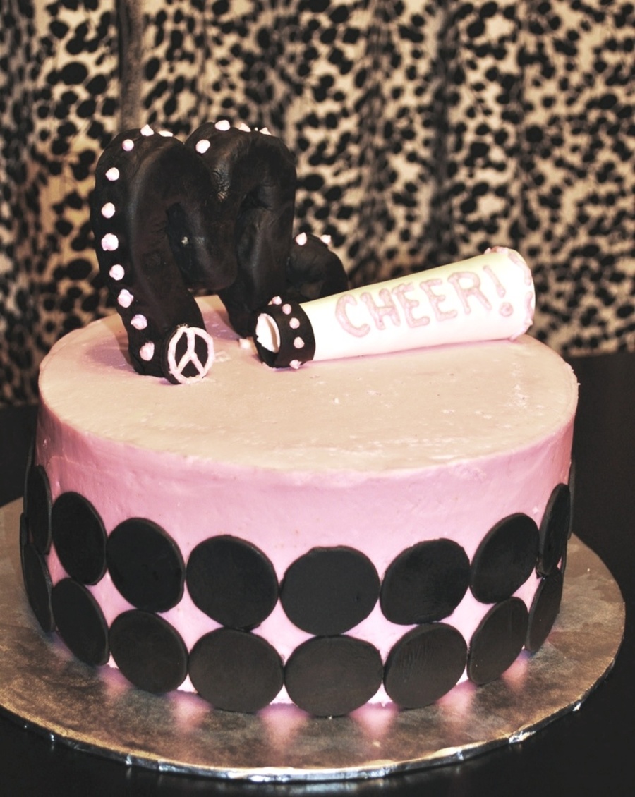 Pink, Girly Cheer Cake - CakeCentral.com