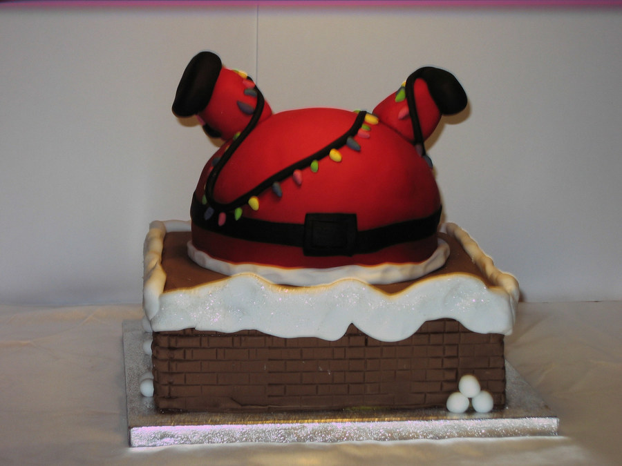 Santa Stuck In The Chimmney - CakeCentral.com