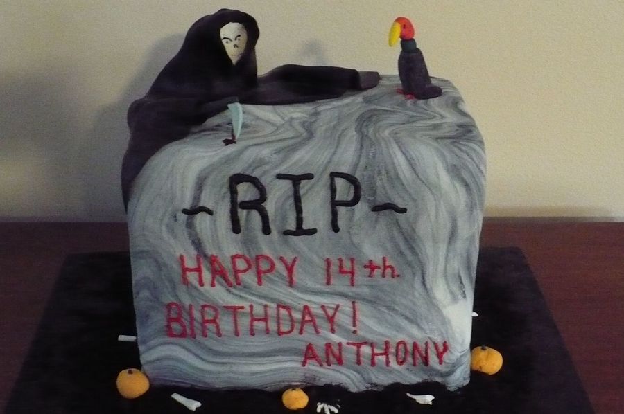 Grim Reaper Tombstone - CakeCentral.com