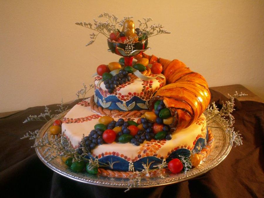 Cornucopia Inspired Cake - CakeCentral.com