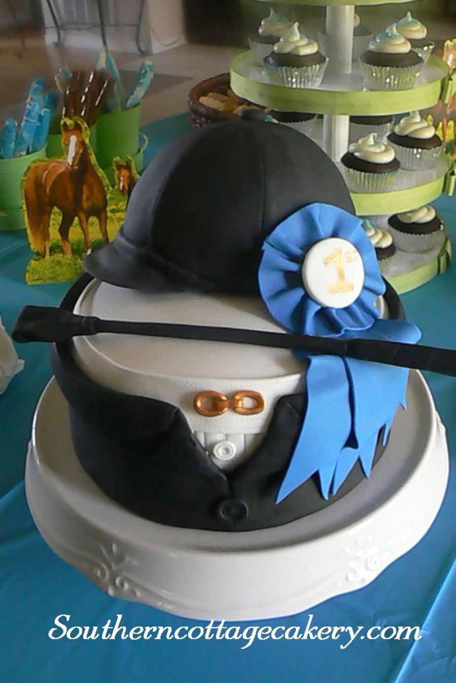 English Horseback Riding Cake - CakeCentral.com