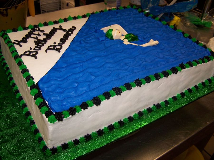 Swimmer's Birthday Cake - CakeCentral.com