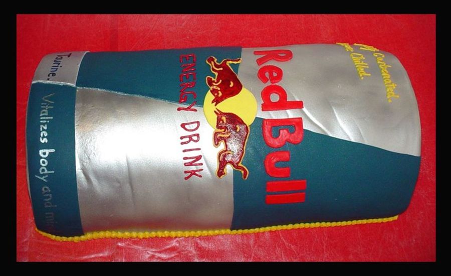 Red Bull Can Cake - CakeCentral.com