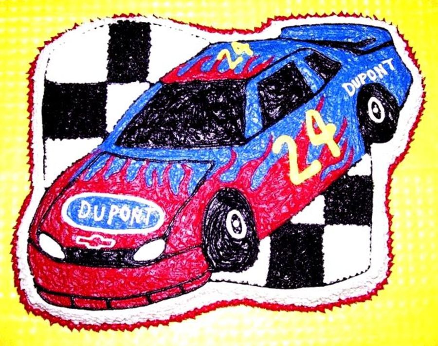 Jeff Gordon Cake - CakeCentral.com