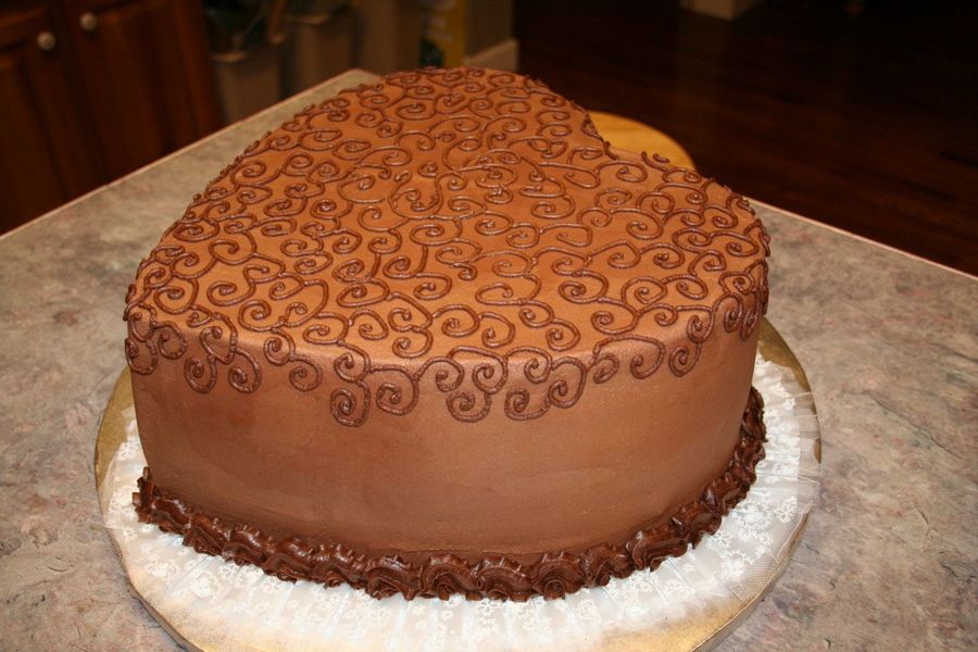 Romantic Heart Scroll - CakeCentral.com