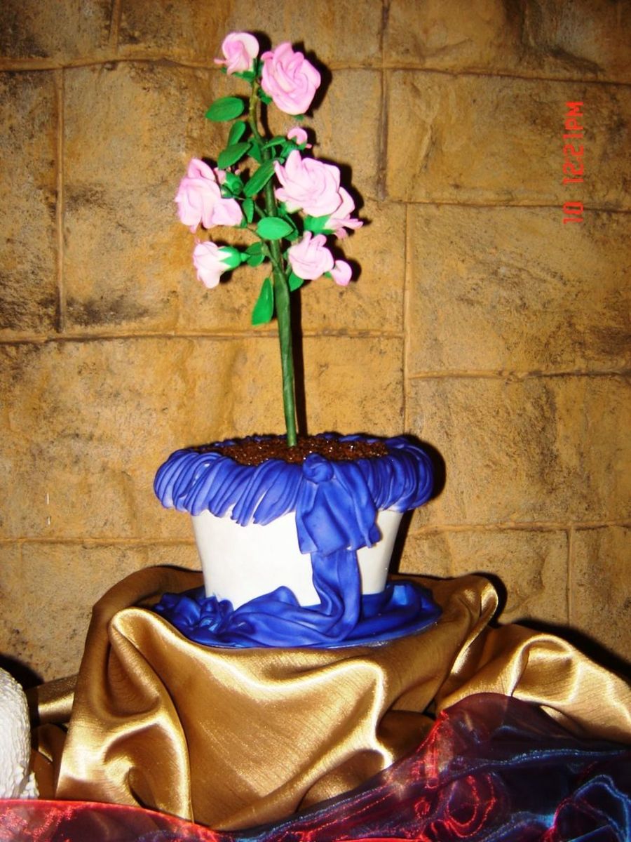 Pot Plant - Rose Bush - CakeCentral.com